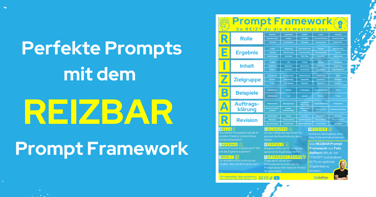 Das REIZBAR Prompt Framework: Die ultimative Prompt-Vorlage für bessere KI-Ergebnisse